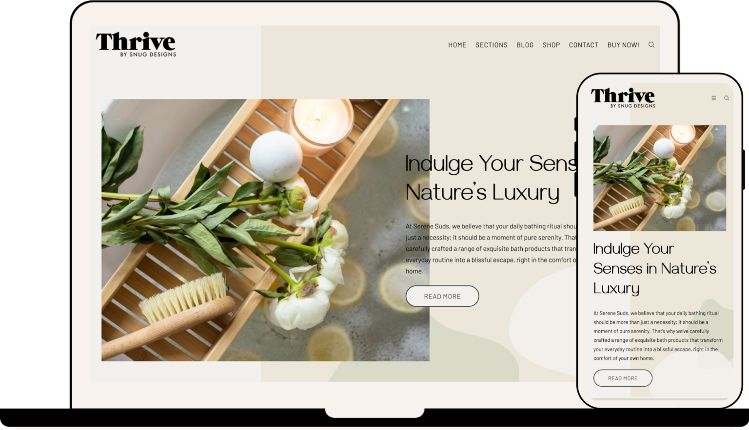 Thrive WordPress Template - Snug Designs